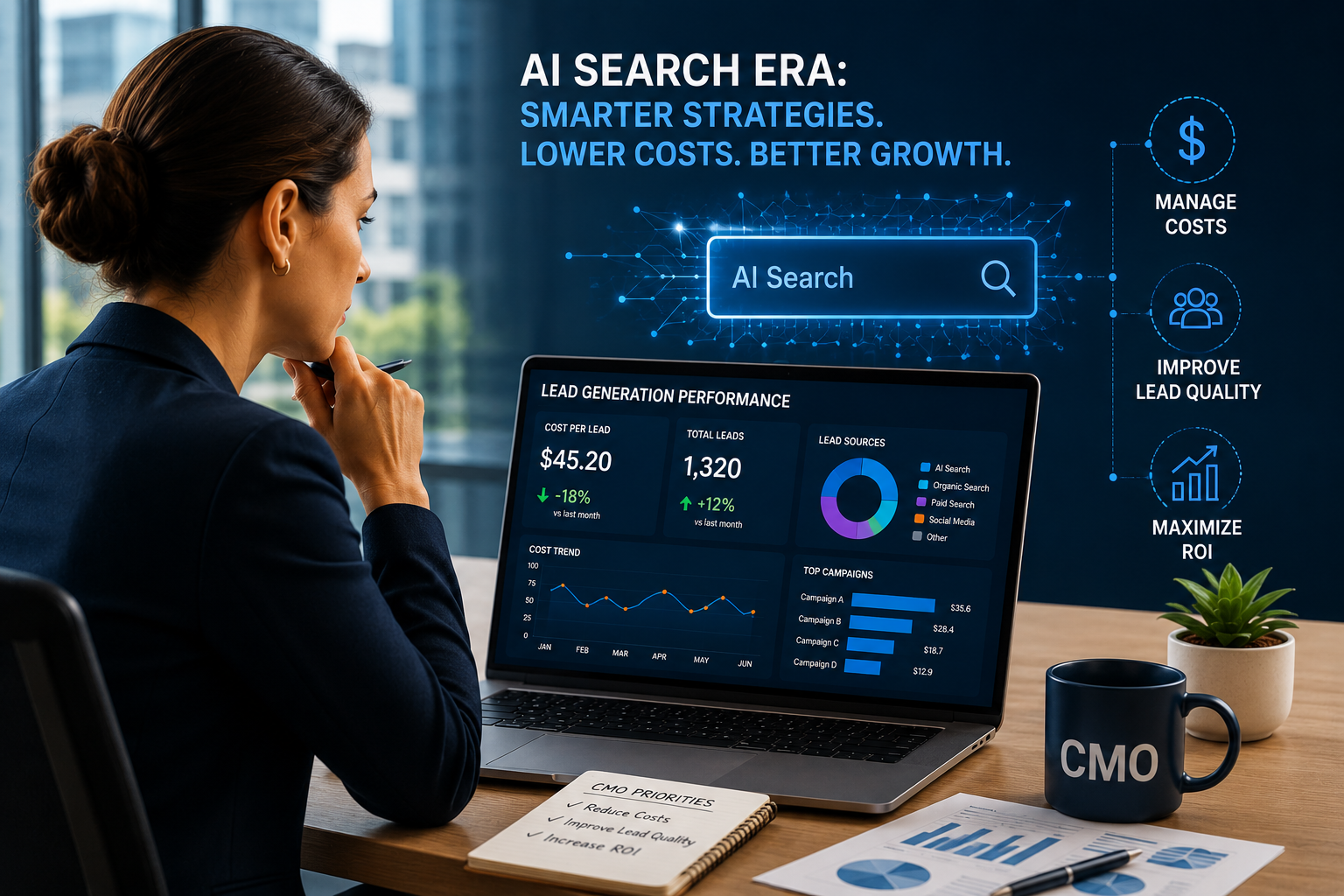 AI Search and Lead Generation Costs for CMOs